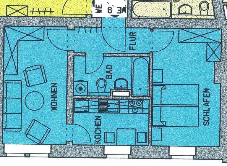Wohnung 42.9 m² 240 € zur Miete Winklerstraße 25,Schloßchemnitz 025 ...