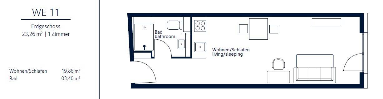 Wohnung 24 m² 660 € zur Miete Friedrichsfelde,Berlin (10315)