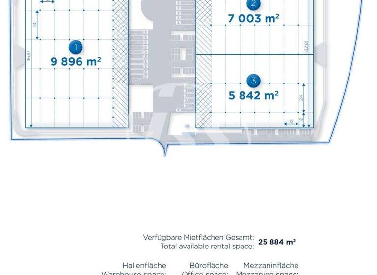 Halle-Industriefläche 11372 m² 6.6 € zur Miete Georg-Elser-Straße 7 ...