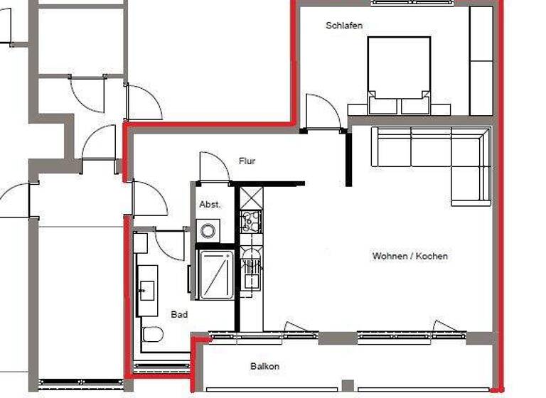 Wohnung 62 m² 800 € zur Miete Sensenschmidstraße 4,Gärten b Wöhrd ...