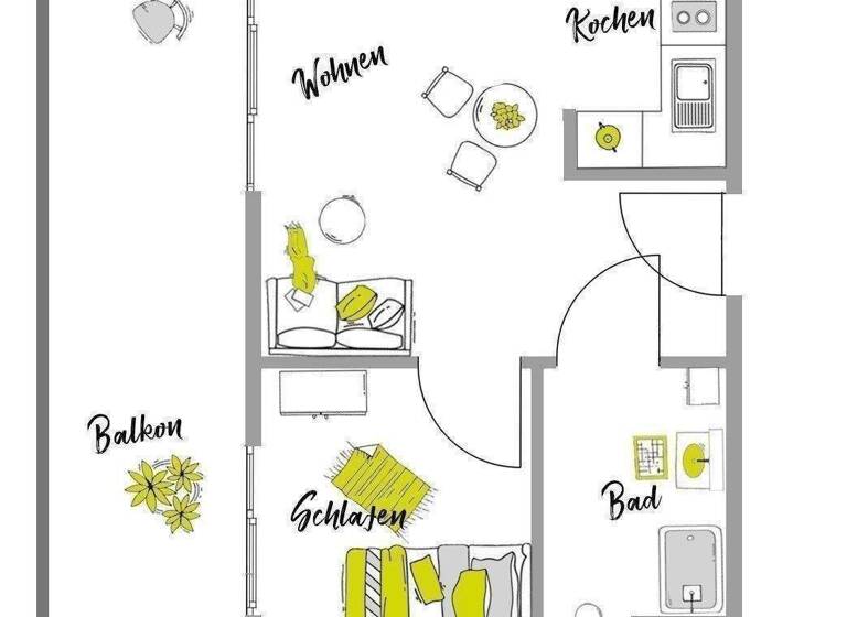 Wohnung 42 m² 888 € zur Miete Jean-Weipert-Straße 3,Kaiserlei,Offenbach ...