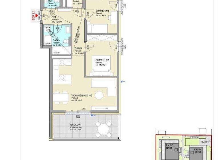 Wohnung 68.05 m² 424000 € zum Kauf ,Velden am Wörther See (9220)